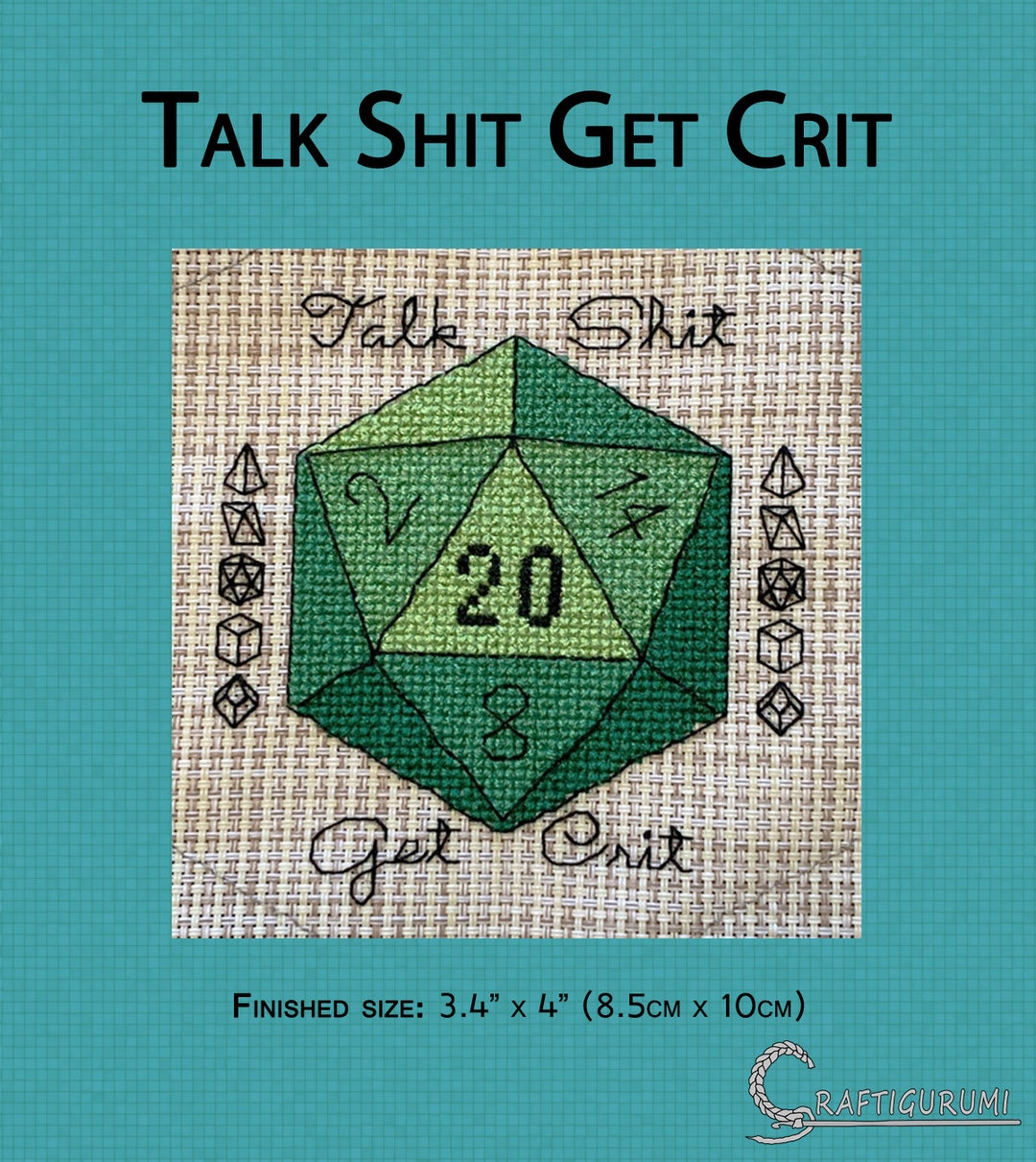 Talk Shit Get Crit - Cross Stitch Pattern - Etsy