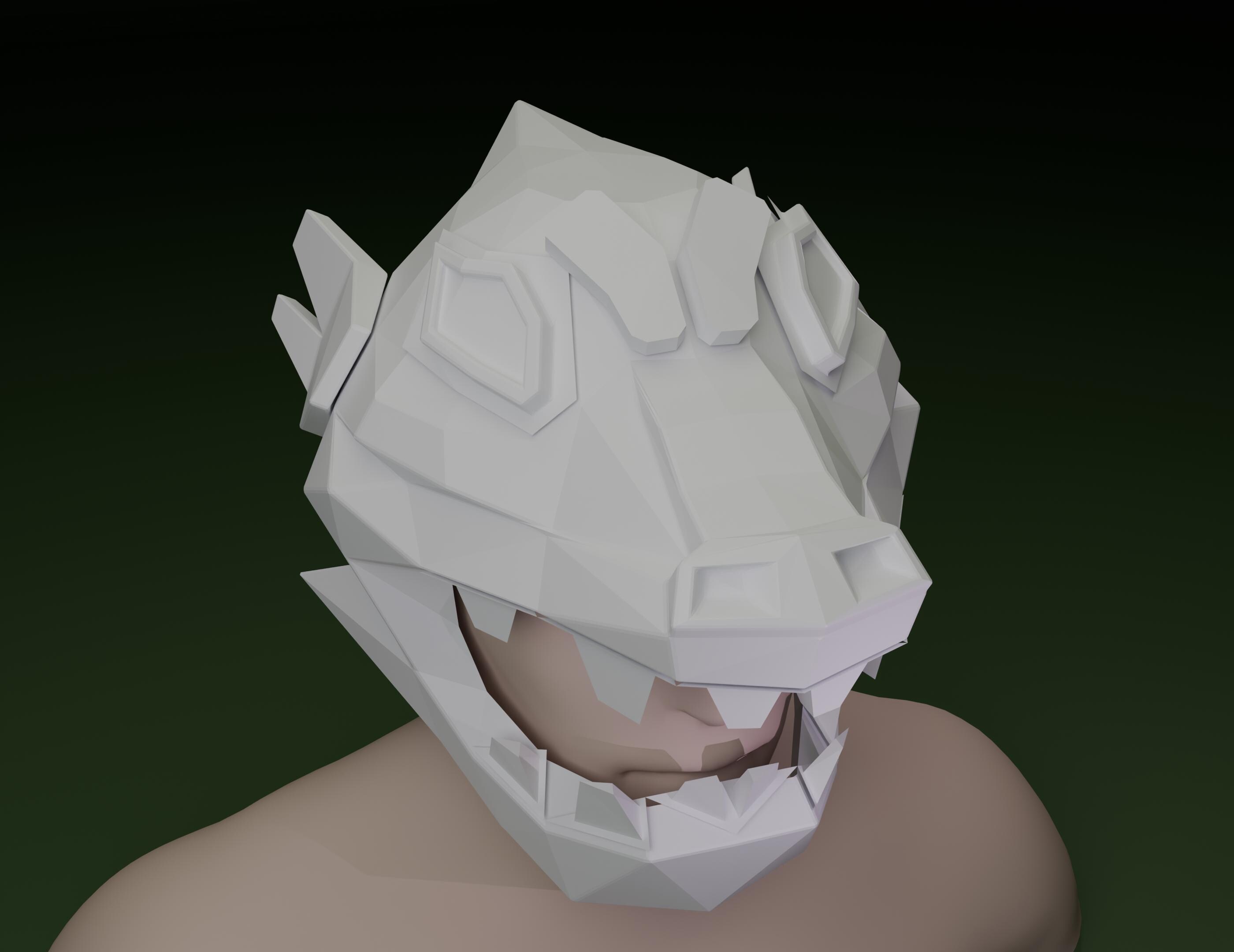 Monster Mask - Lowpoly Mask, Printable Template, Digital Download ...
