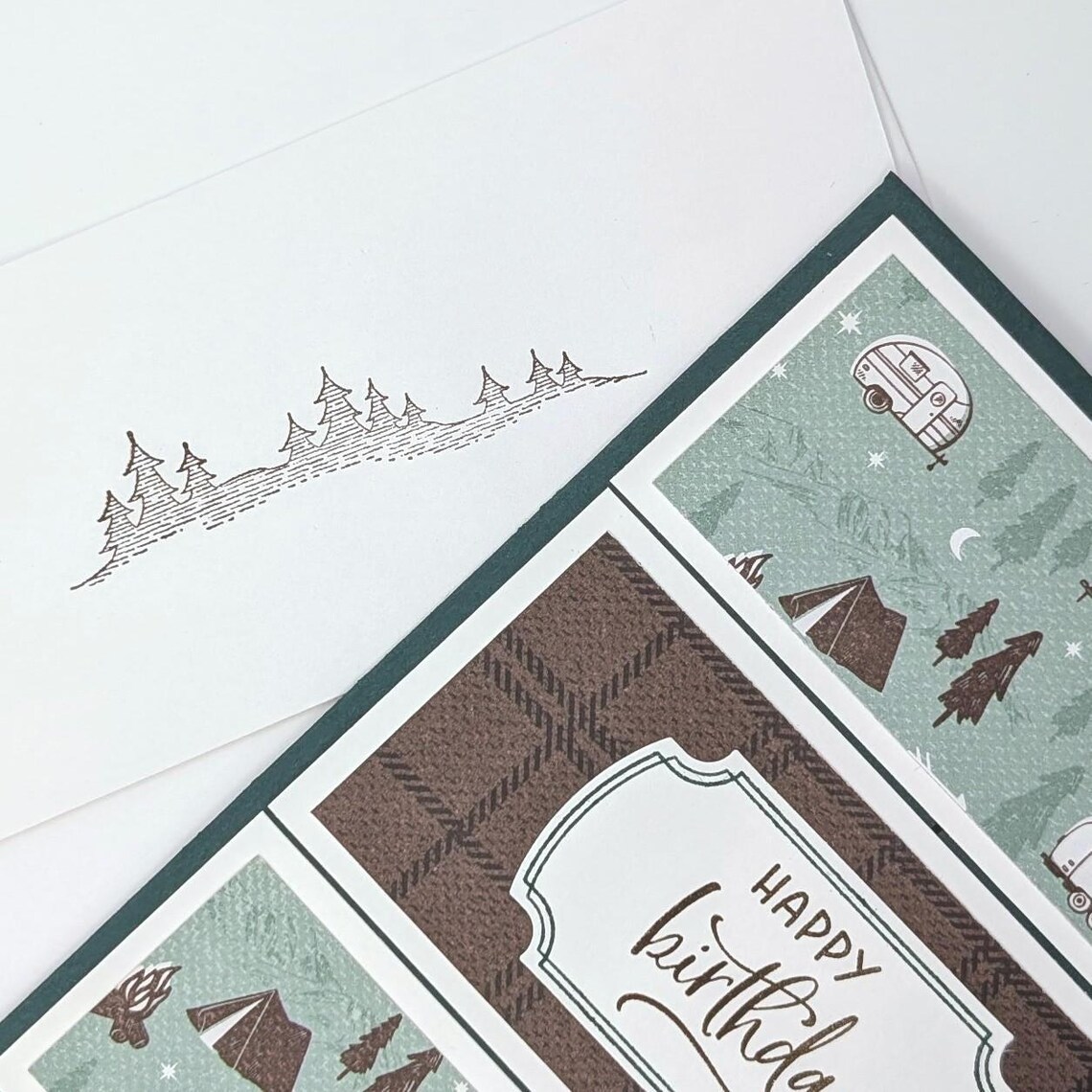 Banded Gatefold Birthday Card – Handstamped Greeting Card, Stampin' Up ...