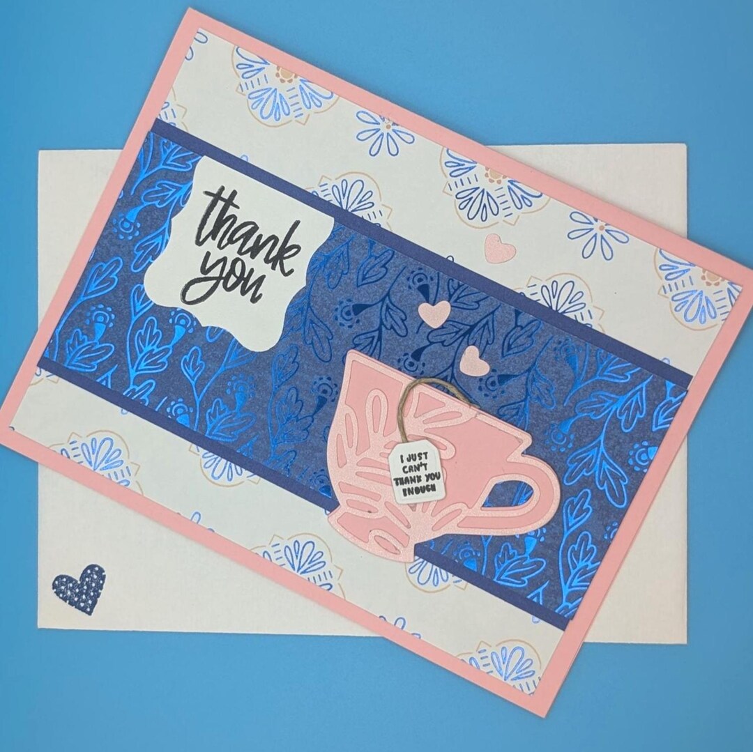 Teacup Thank You Card – Handstamped Greeting Card, Stampin' Up! - Etsy