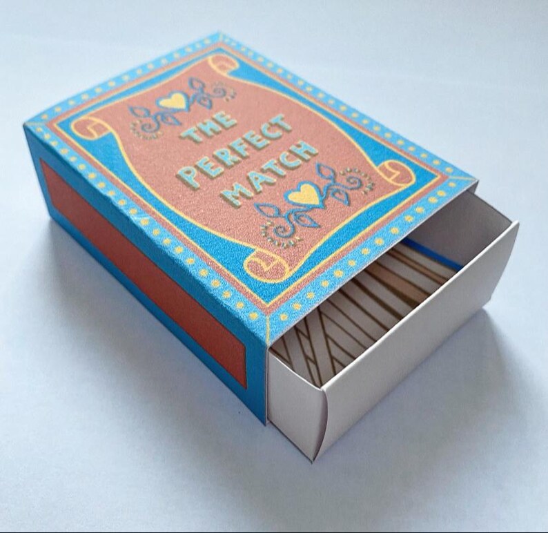 The Perfect Match Gift Box. Cute Matchbox Digital Printable Download ...