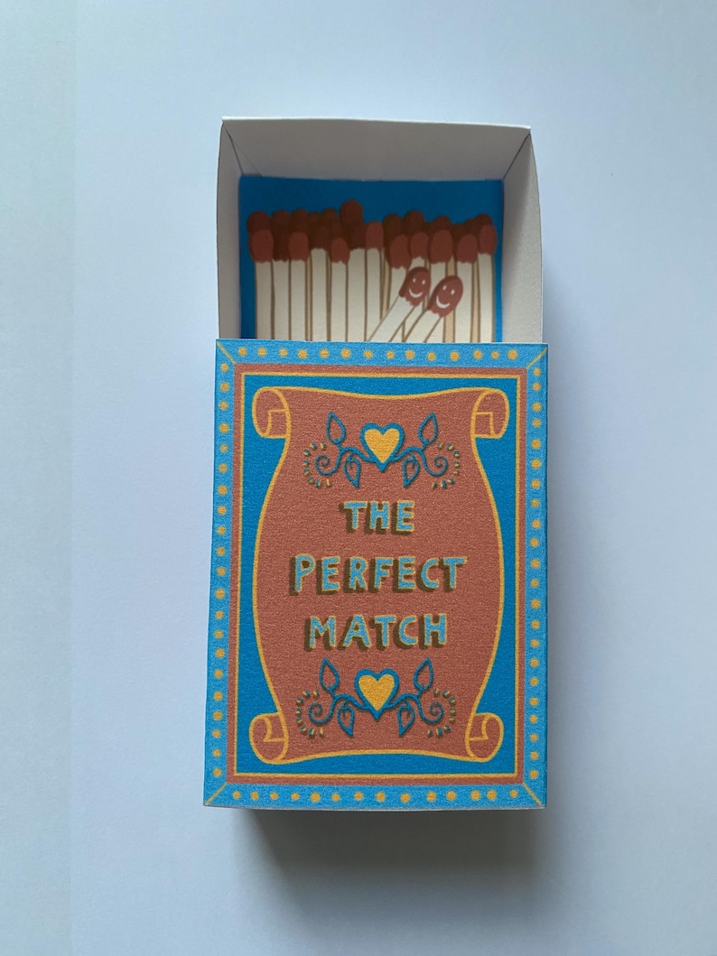 The Perfect Match Gift Box. Cute Matchbox Digital Printable Download ...