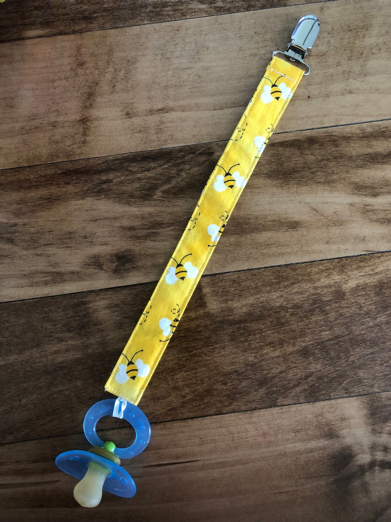 Bumble Bee Pacifier Clip - Etsy