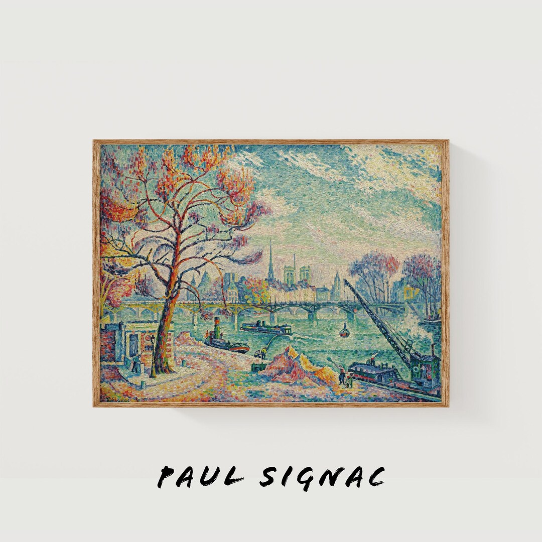 Paul Signac: Pont Des Arts, Paris - Vintage Pointillist Art Print - Etsy