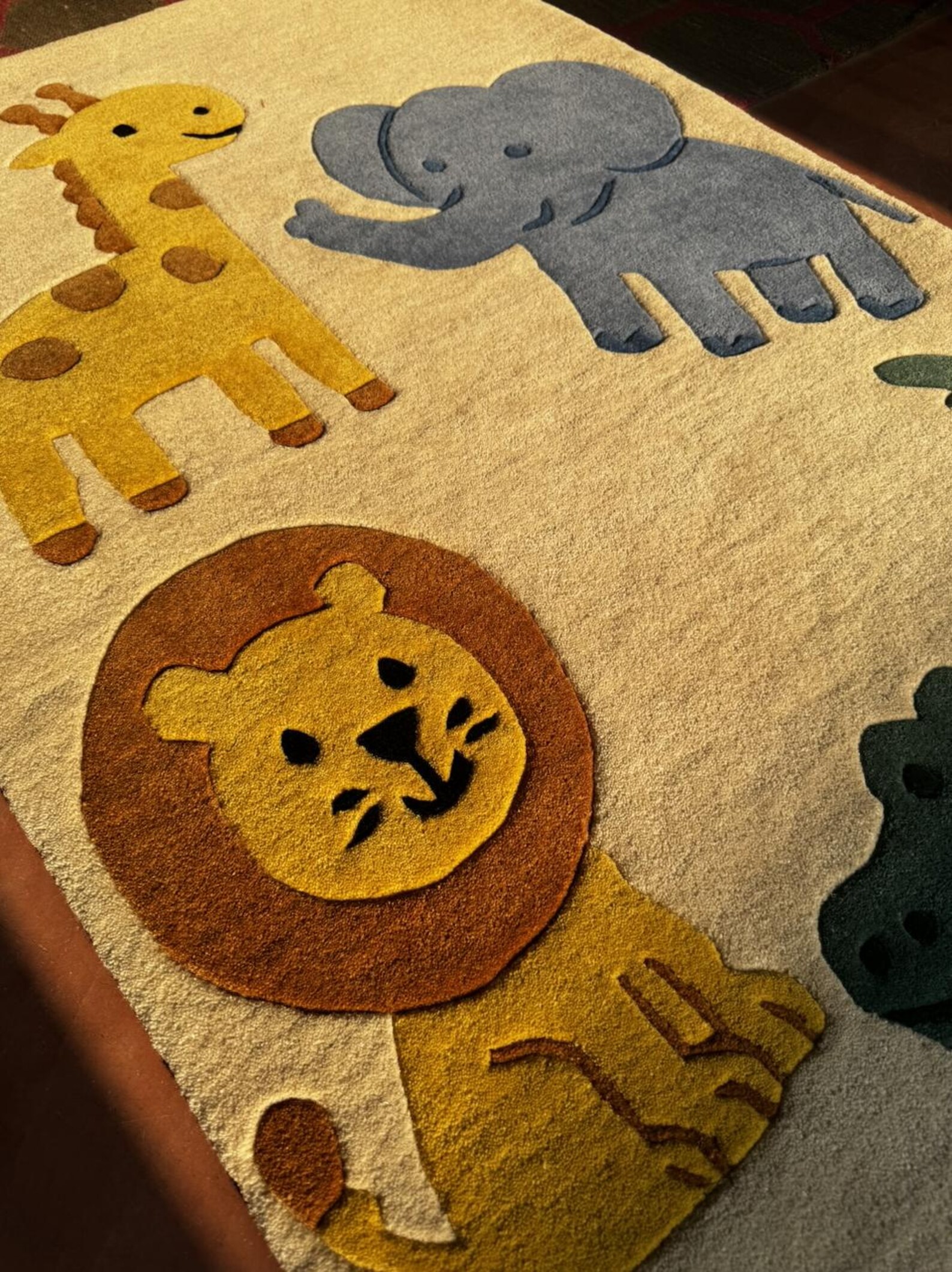Hand-tufted Wool Kids Rug: Animal Design, Handmade in India - Etsy