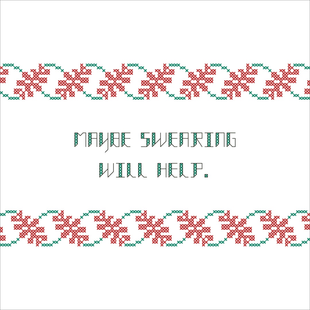 Swearing Funny Cross Stitch PDF Pattern Digital Download - Etsy