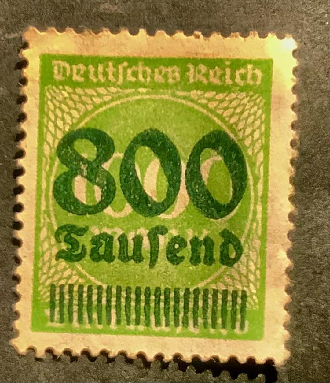 1922/23 800 Saufend German Green Stamp - Etsy