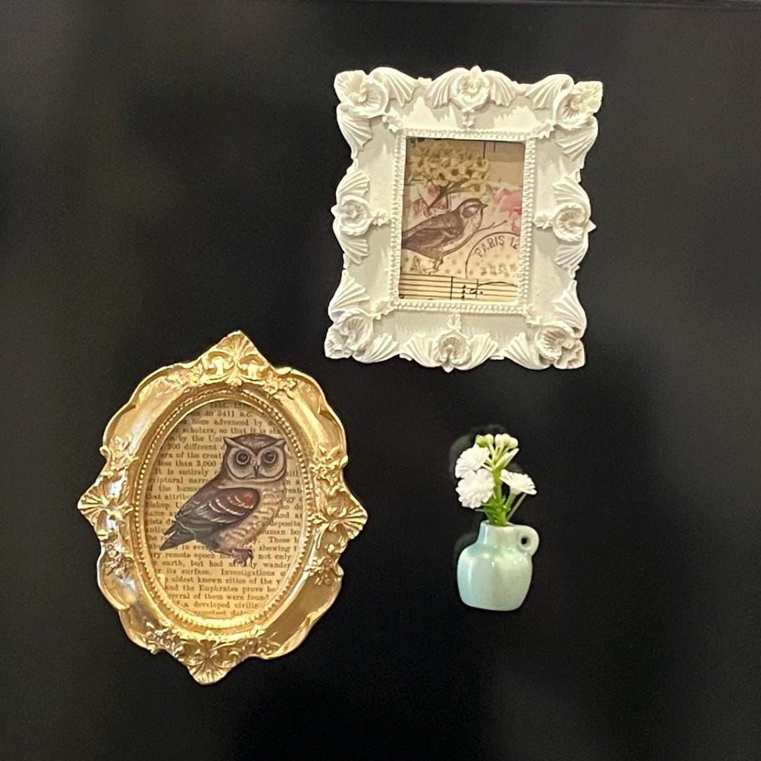 Vintage Style Framed Ephemera Magnets - Etsy