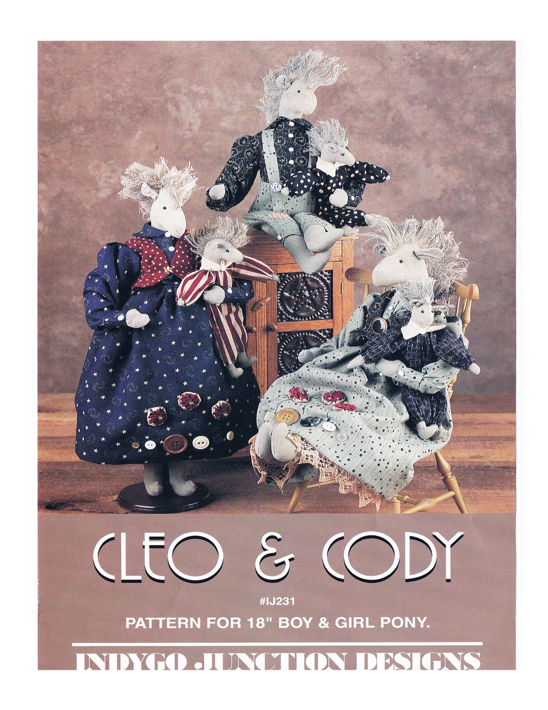 Cleo and Cody, an Indygo Junction Designs Vintage Pattern - Etsy