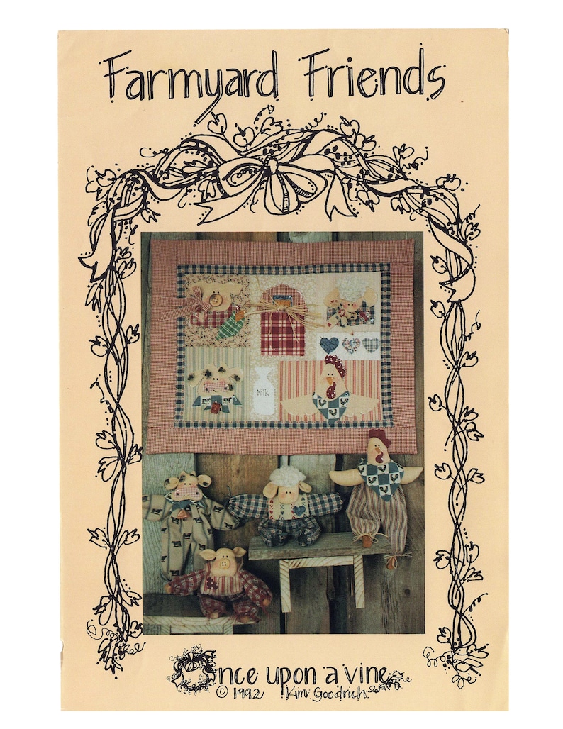 Farmyard Friends, a Once Upon a Vine Vintage Pattern - Etsy