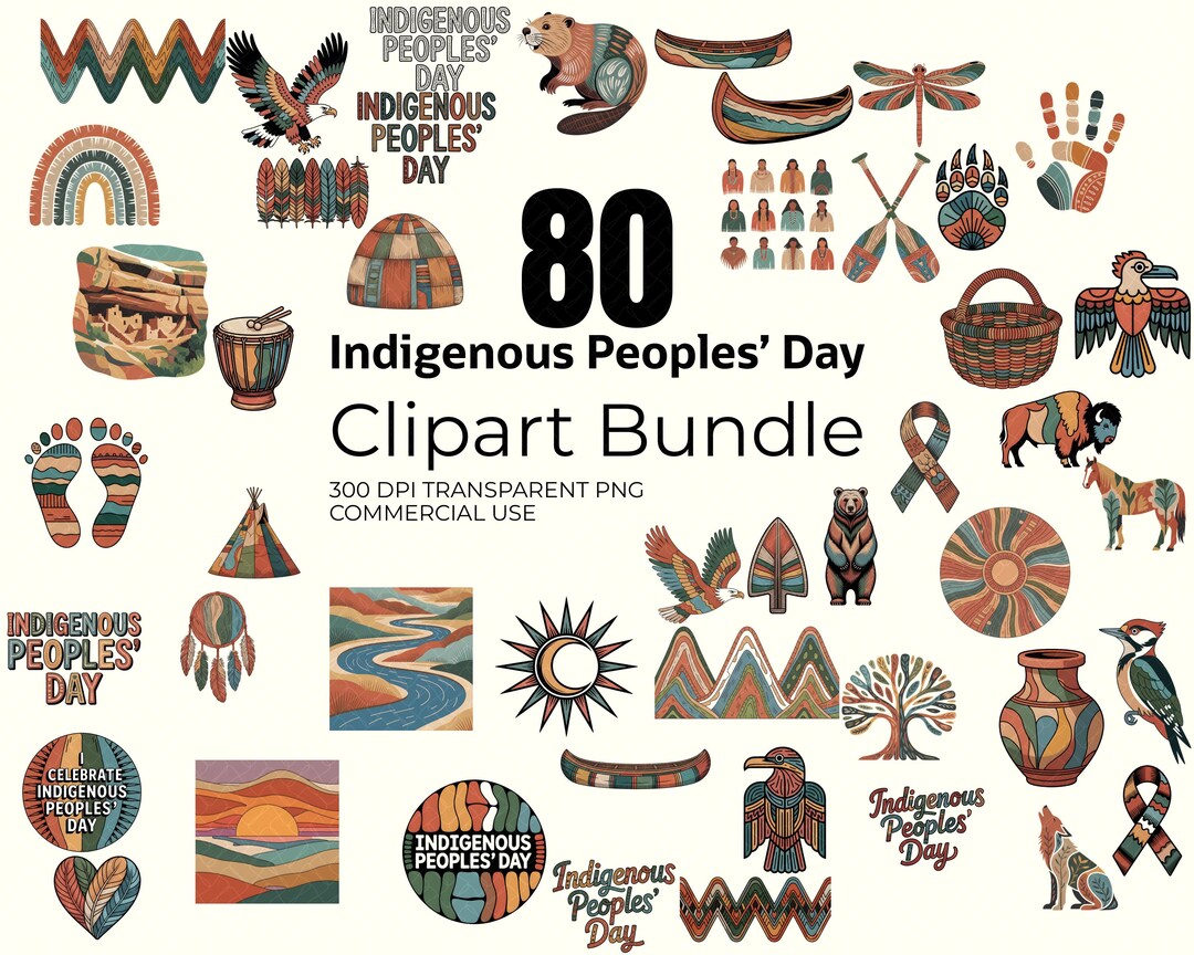 Indigenous Clipart Bundle: Native American Heritage Illustrations (80 ...