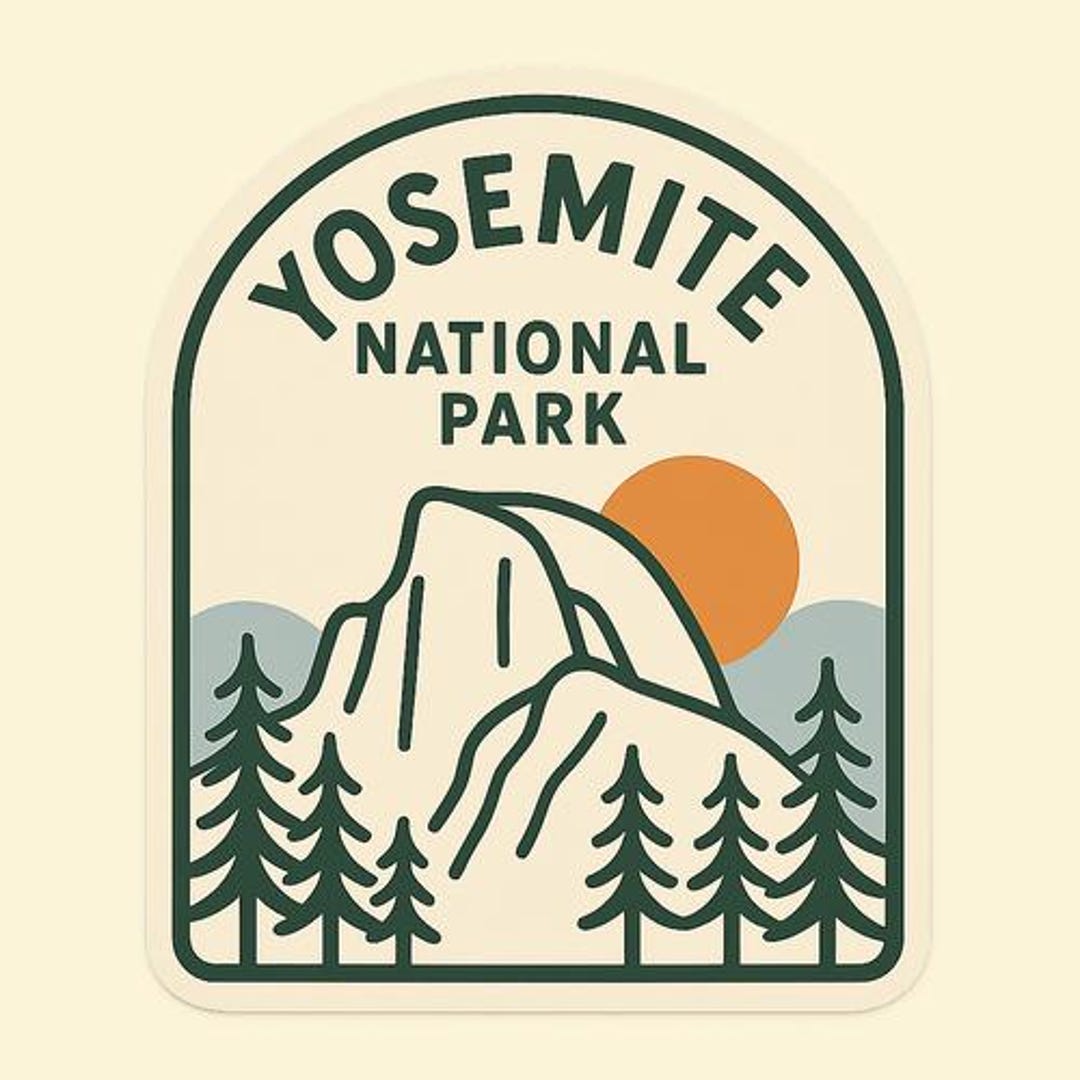 Yosemite National Park Crew PNG | Half Dome Outline | California Road ...