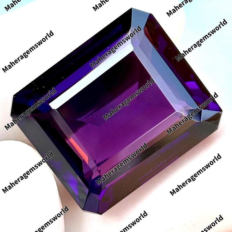 Amethyst Aaa Emerald Cut - Etsy