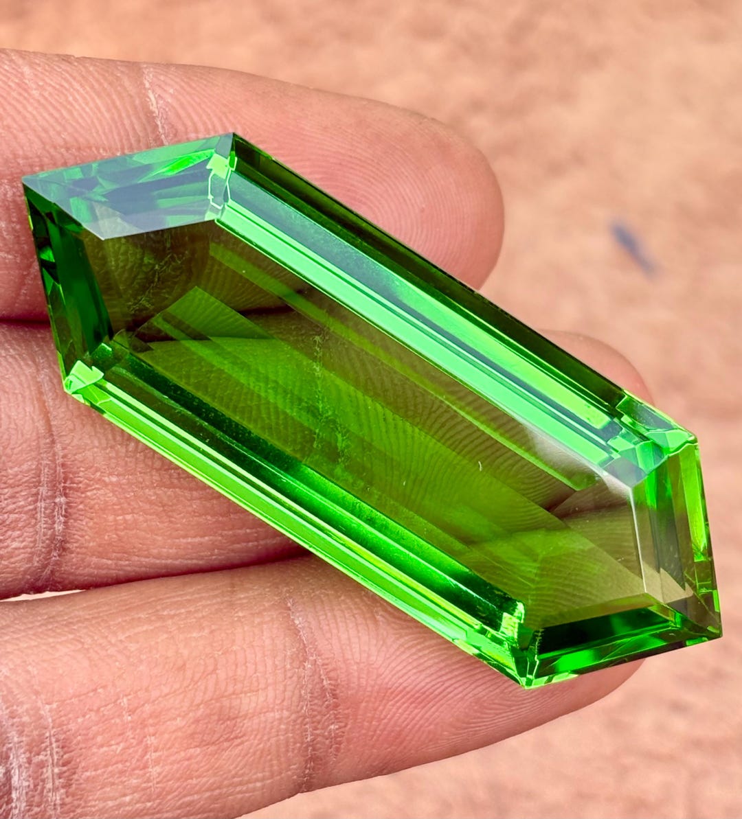 Large Lozenge Green Peridot, August Birthstone, High Clarity Crystal ...