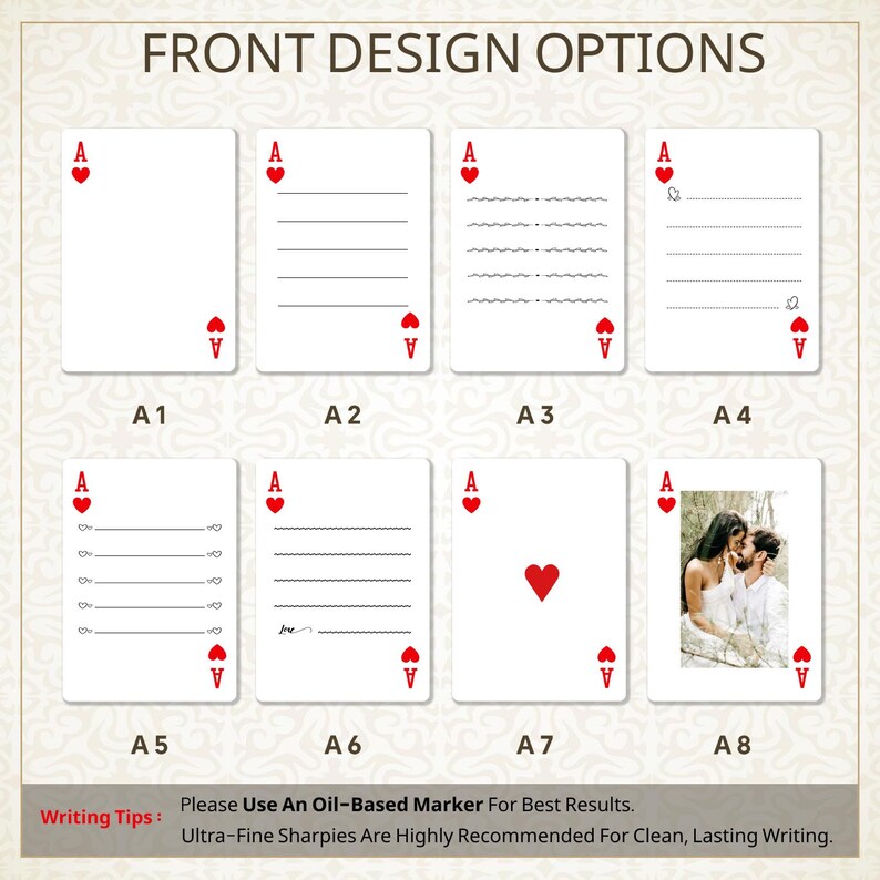 Personalized Initial Playing Cards – Custom Guest Book Alternative ...