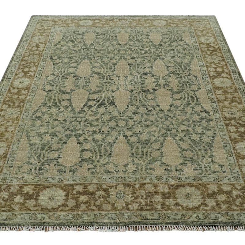Green Turkish Rug 7x9 - Etsy