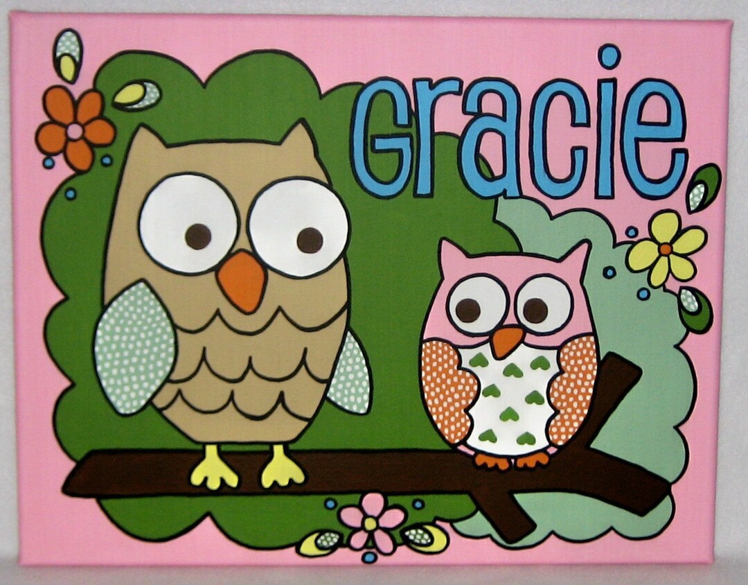 Handpainted Circo Love and Nature Owl Bedding Set Theme - Etsy