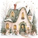 15 Christmas House Clipart: Whimsical Winter Houses Holiday Village ...
