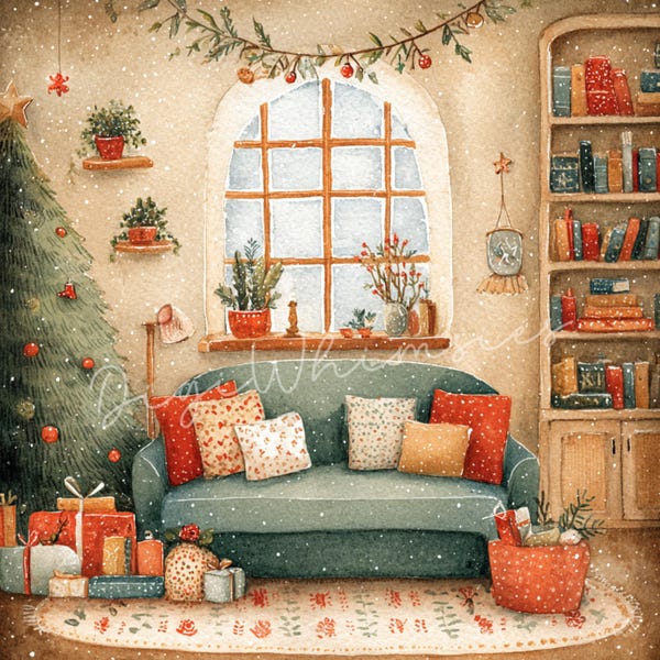 Christmas Morning Clip Art - Etsy