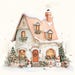 15 Christmas House Clipart: Whimsical Winter Houses Holiday Village ...