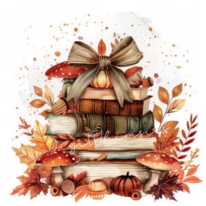 10 Book Lover Clipart High Res JPG Bookworm Clipart Cottagecore Cozy ...