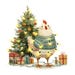 12 Christmas Chicken Clipart – Whimsical Funny Chicken Watercolor ...