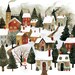 Christmas Village Clipart: Whimsical Winter Town, Holiday Scrapbooking ...