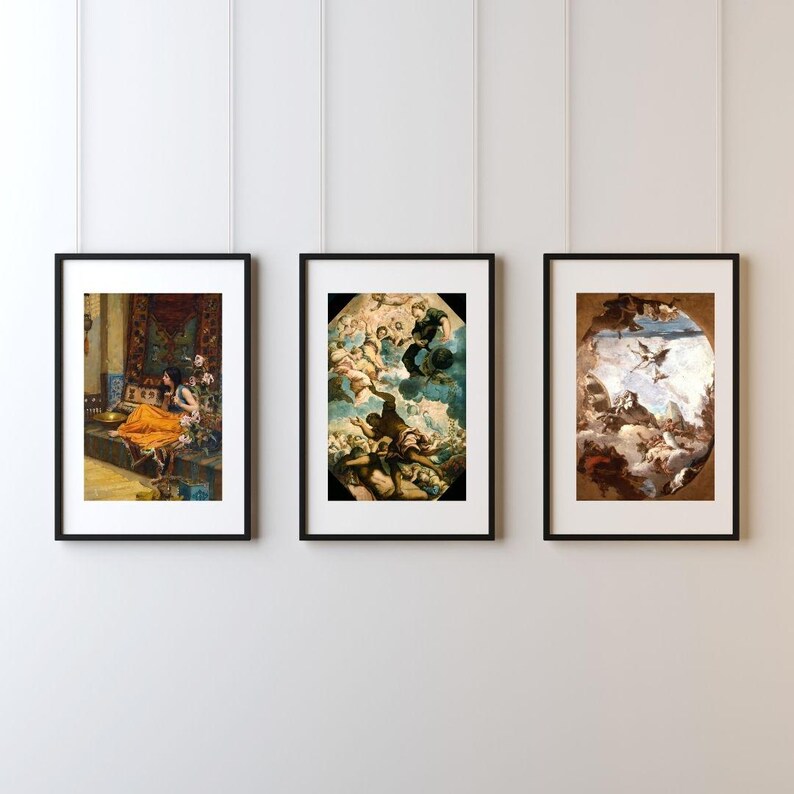 Vintage Masterpiece Poster Set – Classical Art Wall Decor – 3 Printable ...