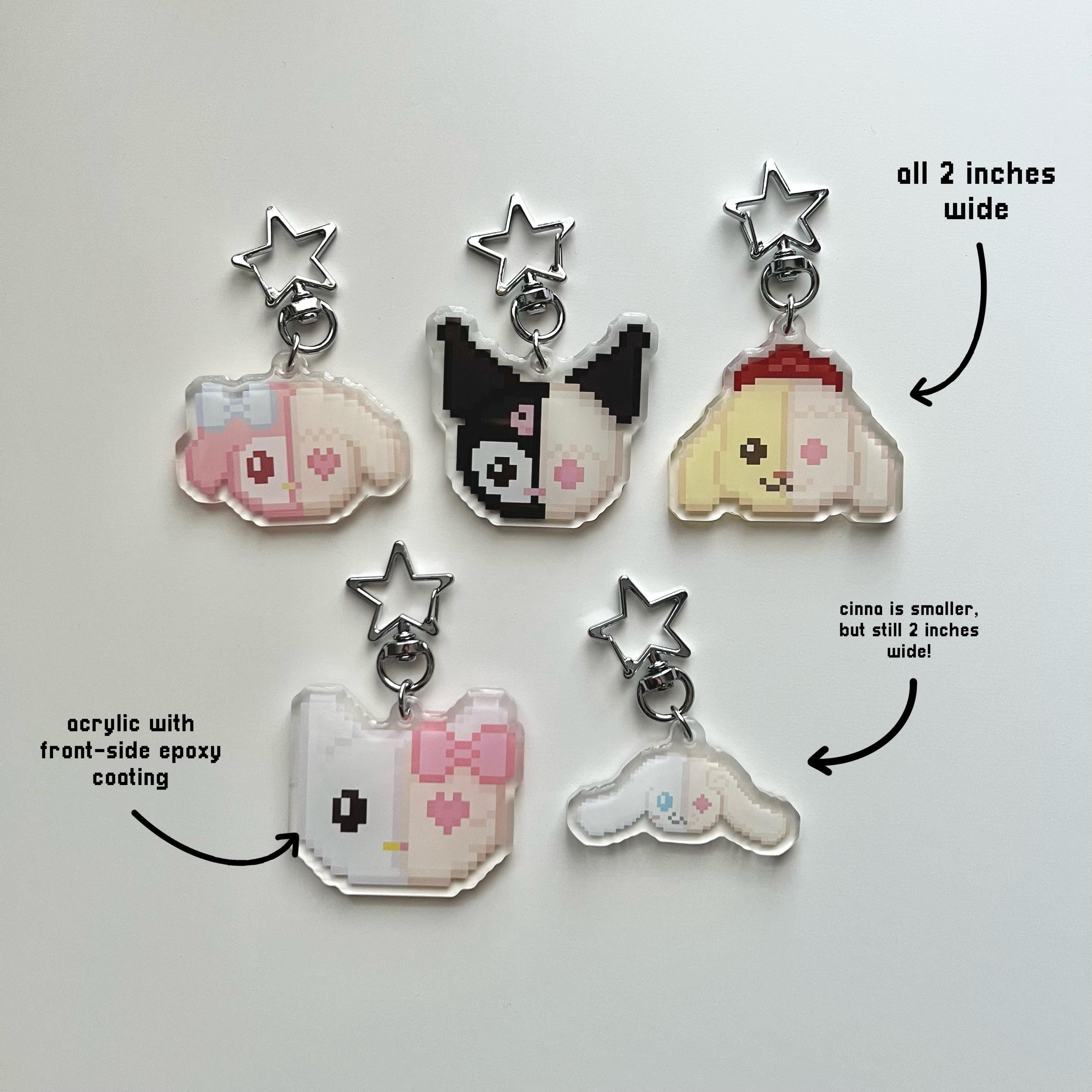 Guro-kawaii Half-skull Character Acrylic Keychains | Melody, Kuro ...