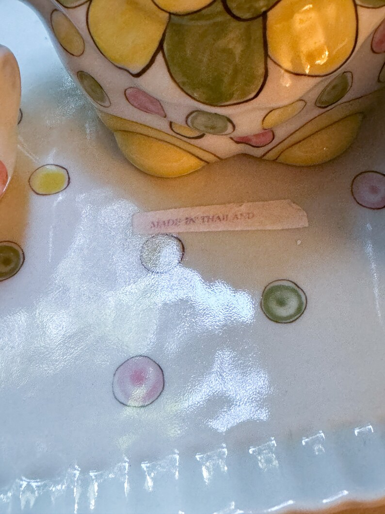 Vintage Ceramic Clown Themed Toy Tea Set, Same Mold as Russ Troll Dolls ...