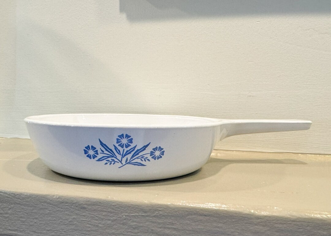 Vintage Corning Ware Skillet, Cornflower Blue, Menuette, Small Frying ...