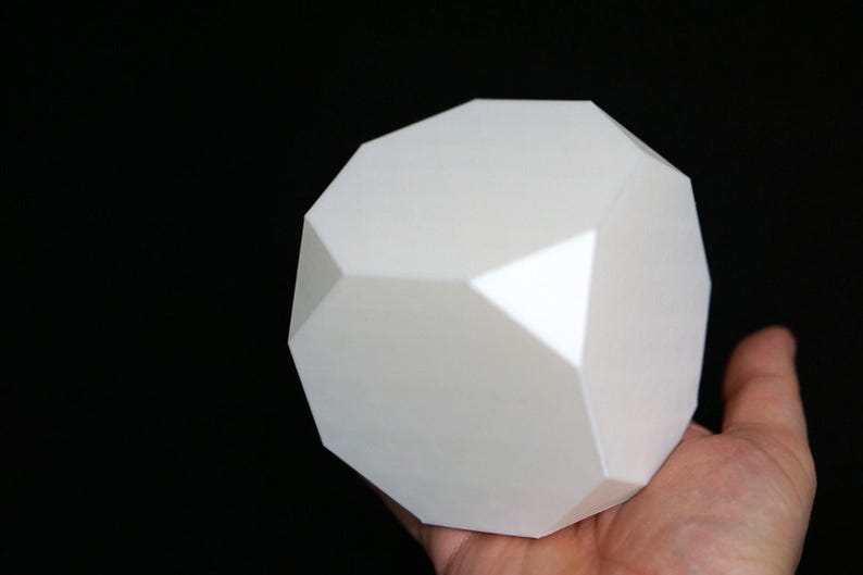 Blank White Truncated Cube / Archimedean Solid / 1 - 8 Cm - Etsy