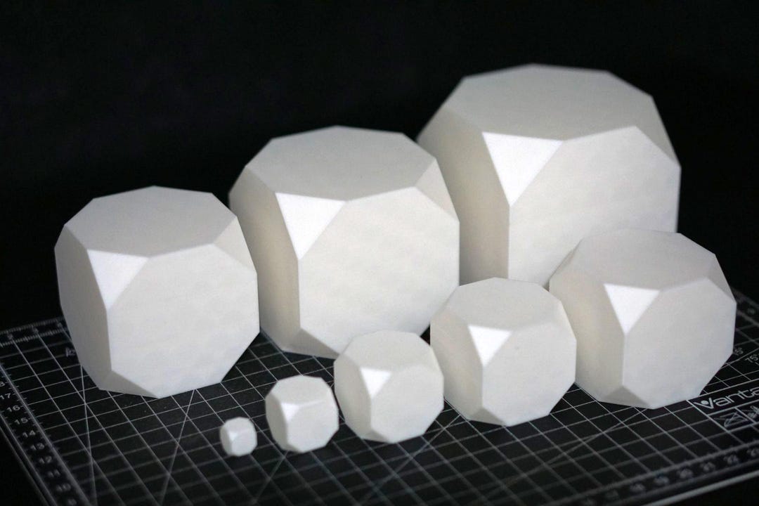 Blank White Truncated Cube / Archimedean Solid / 1 - 8 Cm - Etsy