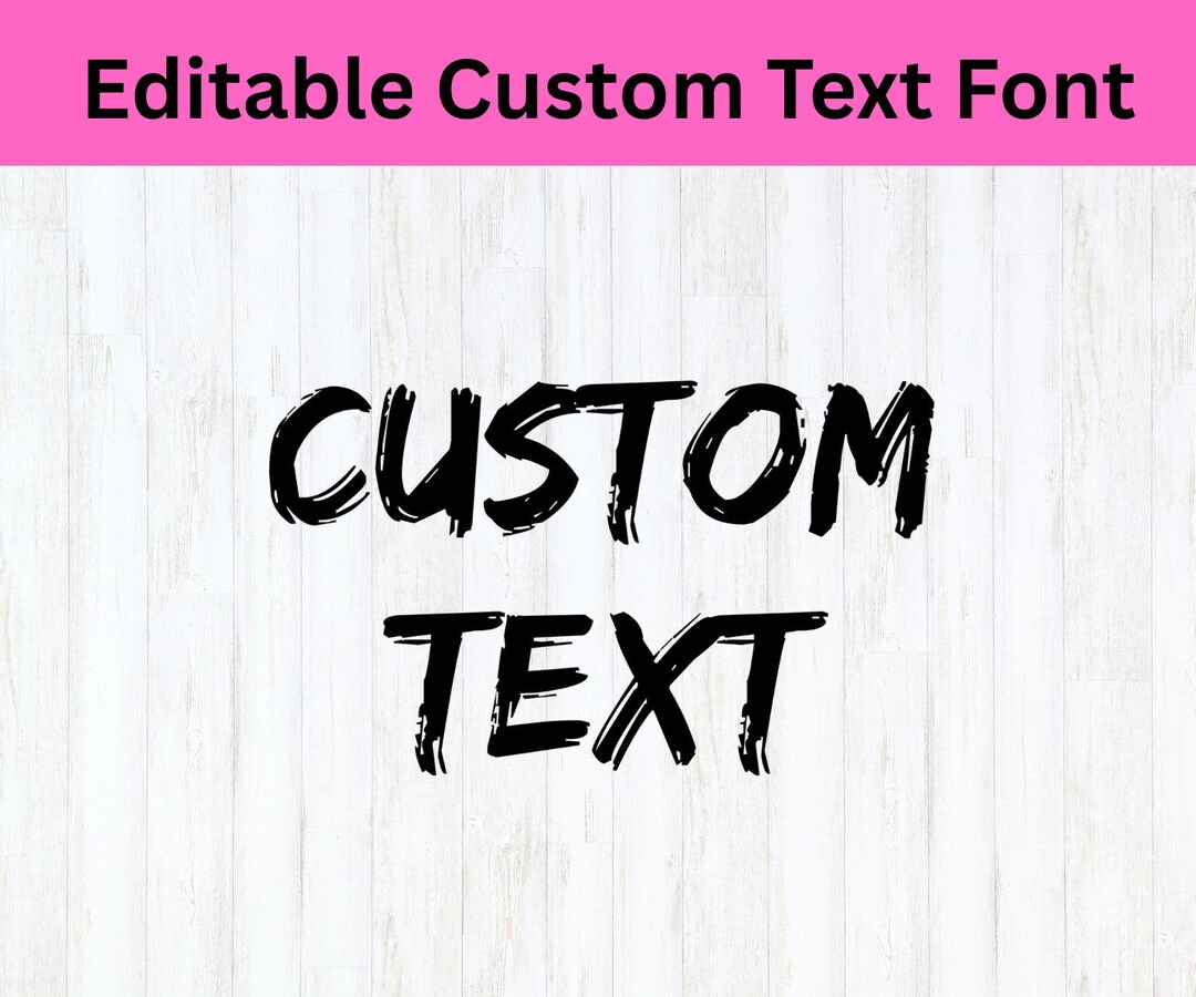 Editable Custom Text Font, College Font, Customized Design, Sport Font ...