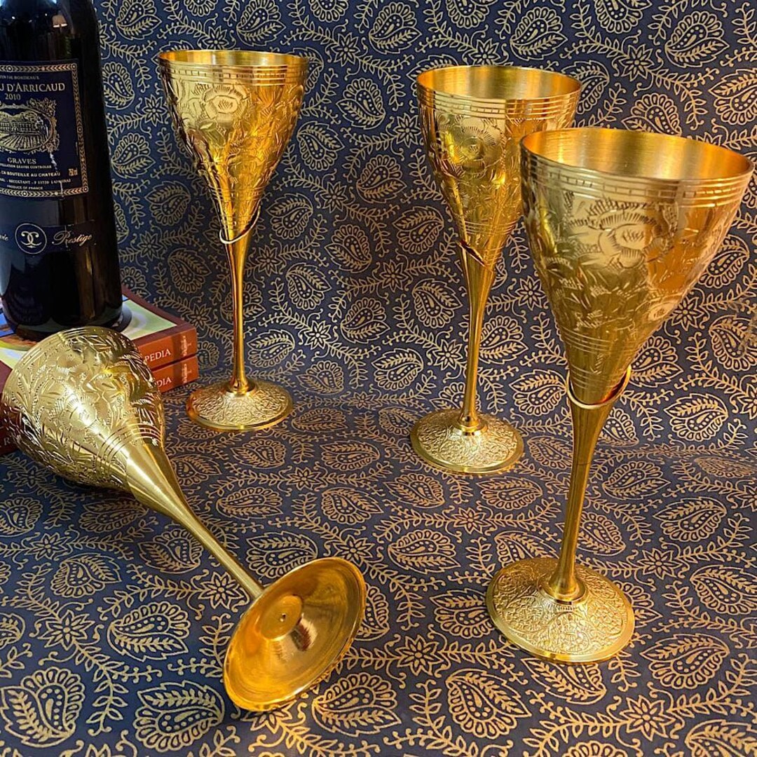 Ornate Golden Goblets – A Touch of Timeless Elegance - Etsy
