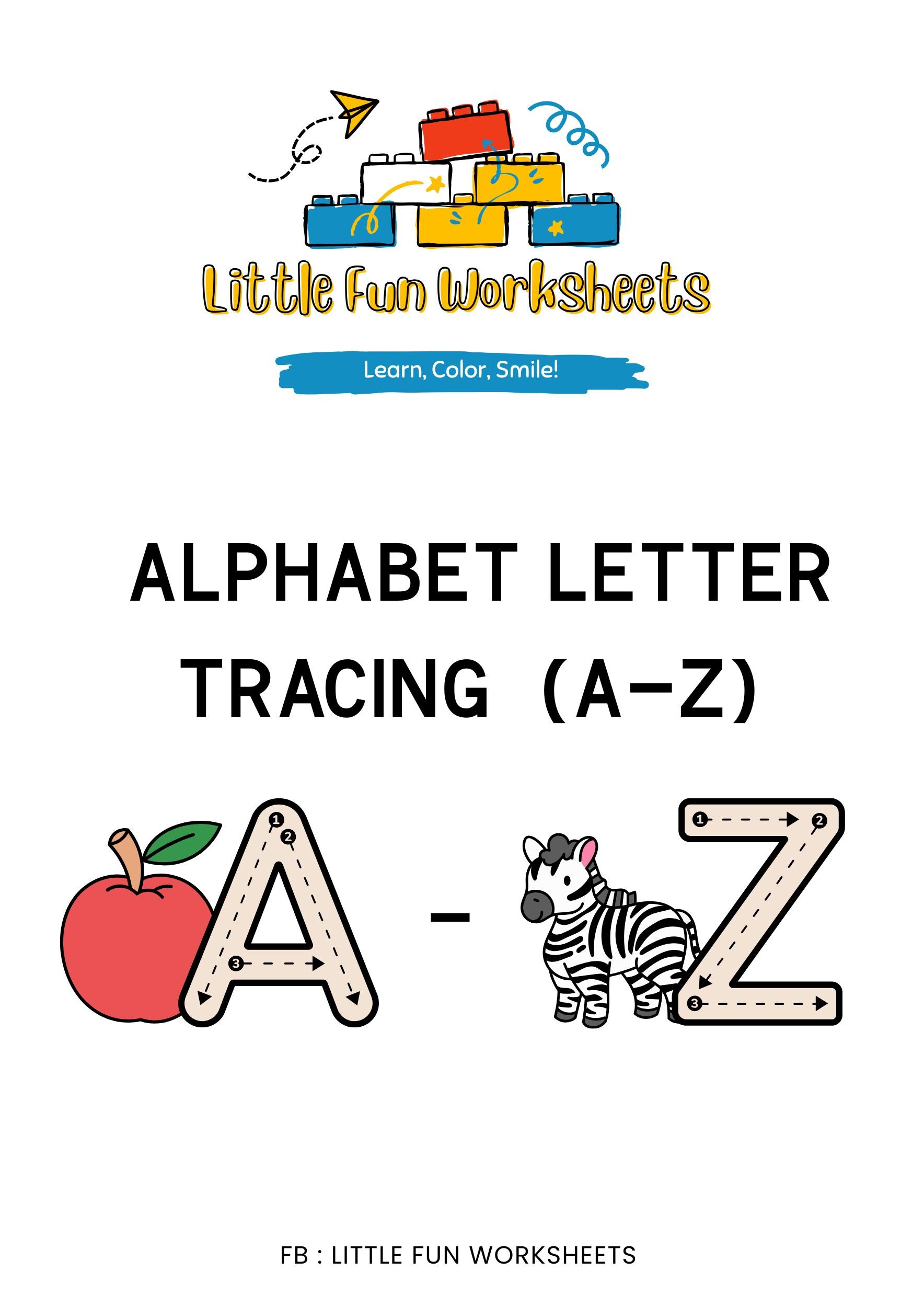 Alphabet Letter Tracing Worksheets A-Z | Preschool Printable PDF ...