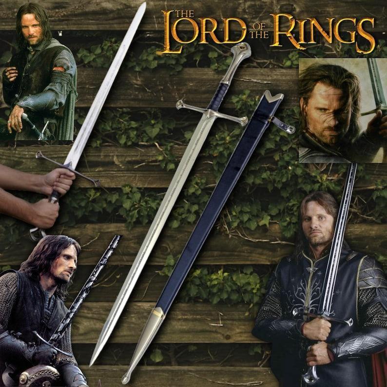 Aragorn's Anduril Sword, Legendary Anduril - Hand-forged Sword, Costume ...