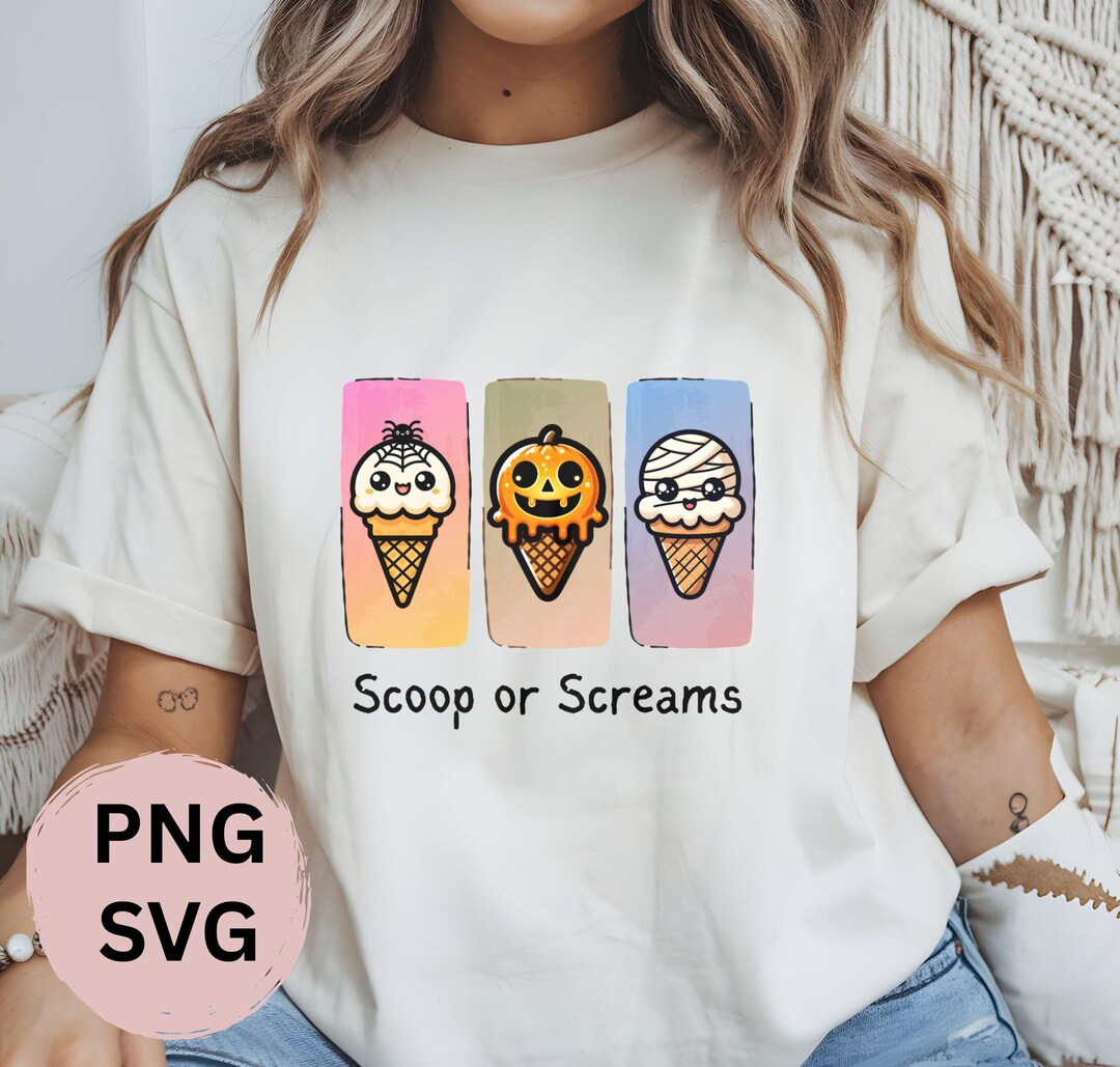 Halloween Ice Cream Clipart – Spooky Kawaii Cone Design (SVG, PNG) - Etsy