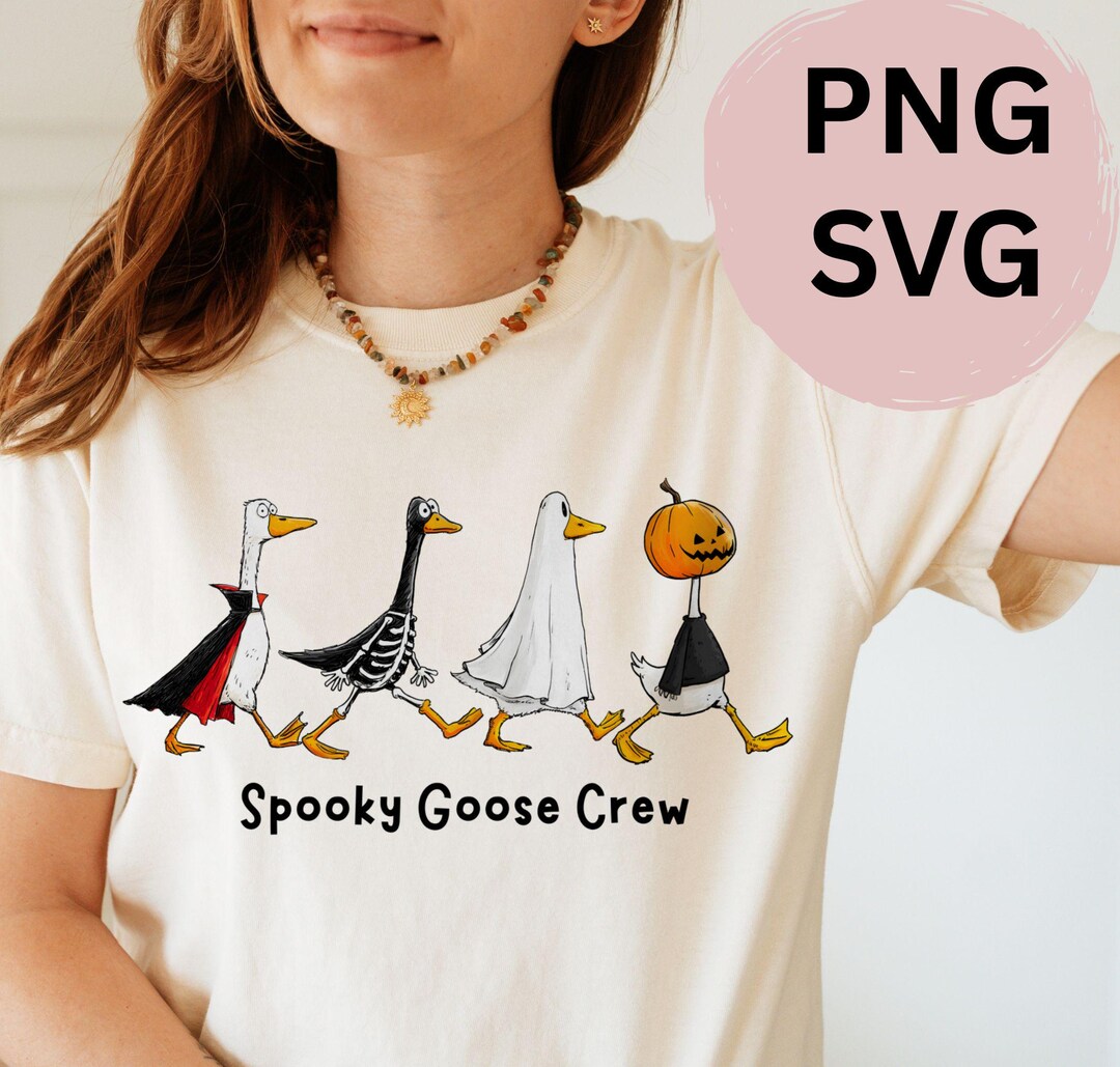Spooky Goose PNG SVG | Halloween Goose Clipart | Funny Sublimation ...