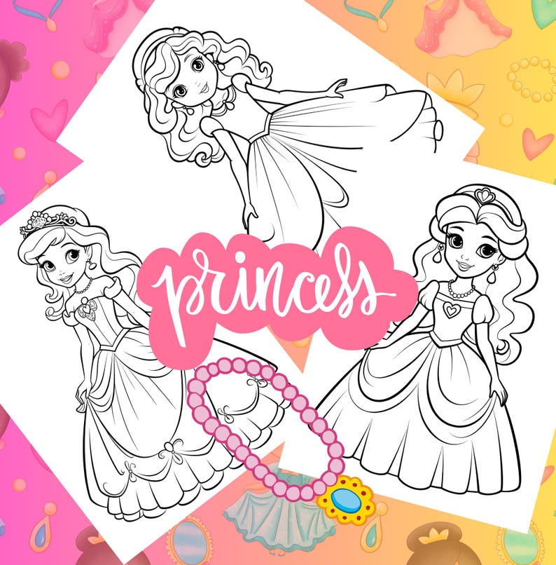 Princess Coloring Pages Kids | 72 Easy Printable Princess Sheets ...