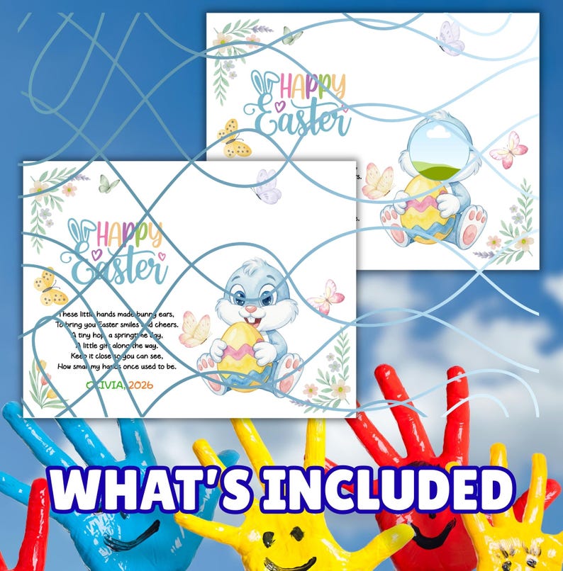 Easter Handprint Craft Poem Template, Kids Handprint Art & Photo ...