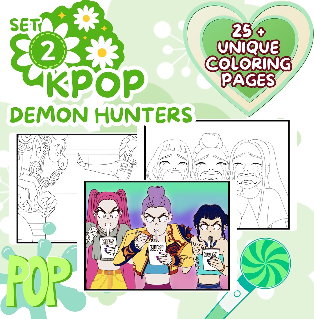 K-pop Demon Hunter Coloring Pages | 25+ Easy Printable Kpop Anime ...