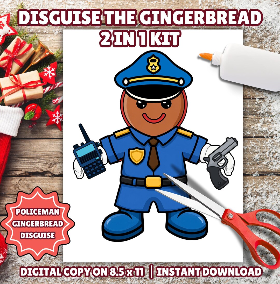 Disguise a Gingerbread Man as Policeman, Police Officer Gingerbread ...