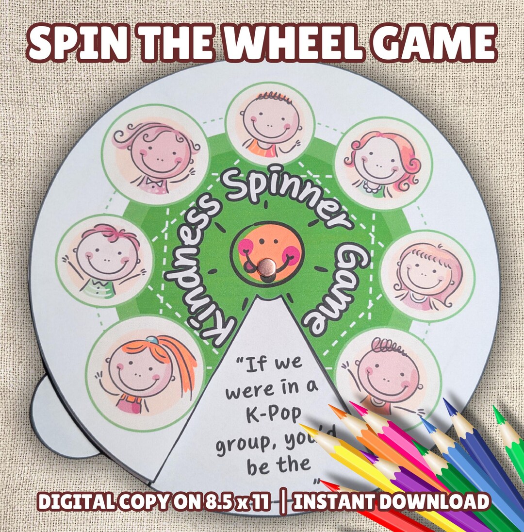 Be Kind Spin the Wheel Craft, Kindness Coloring Activity & Classroom ...