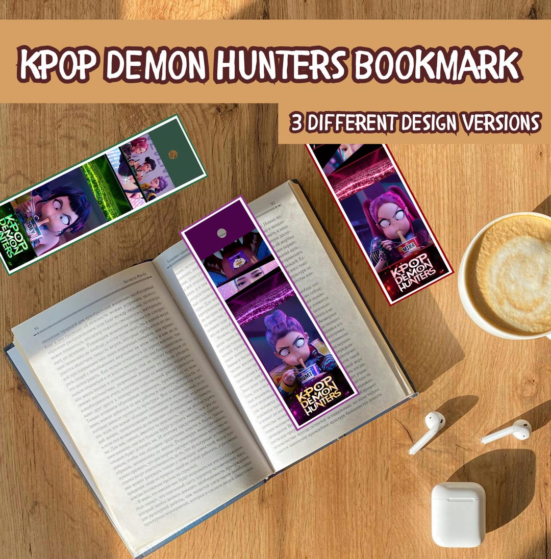 K-pop Demon Hunters Bookmark Printable | Huntrix Girls Demon Hunter ...