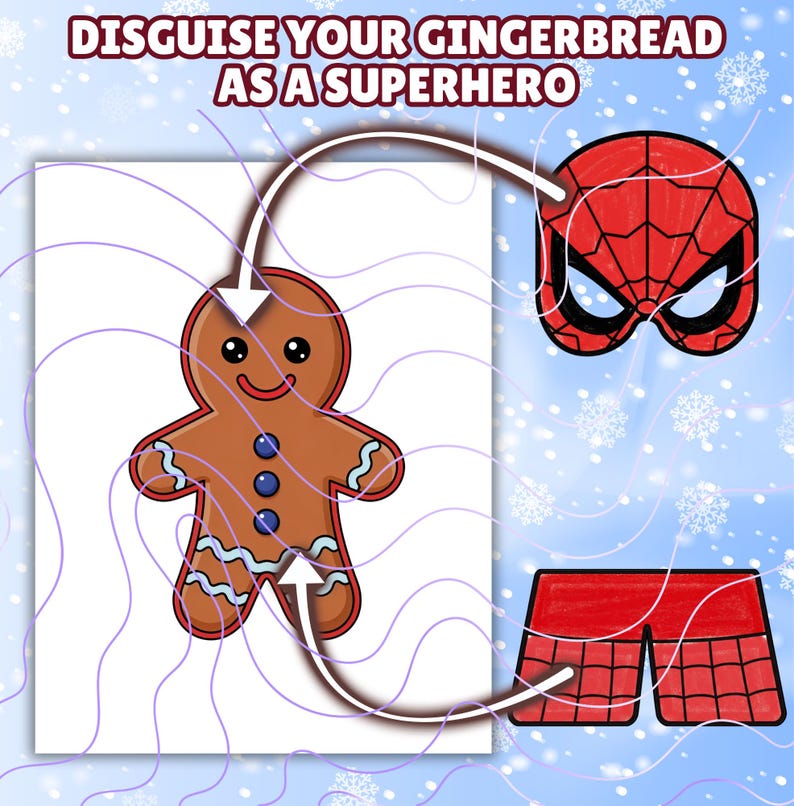 Disguise a Gingerbread Man as Spider Hero, Superhero Gingerbread ...