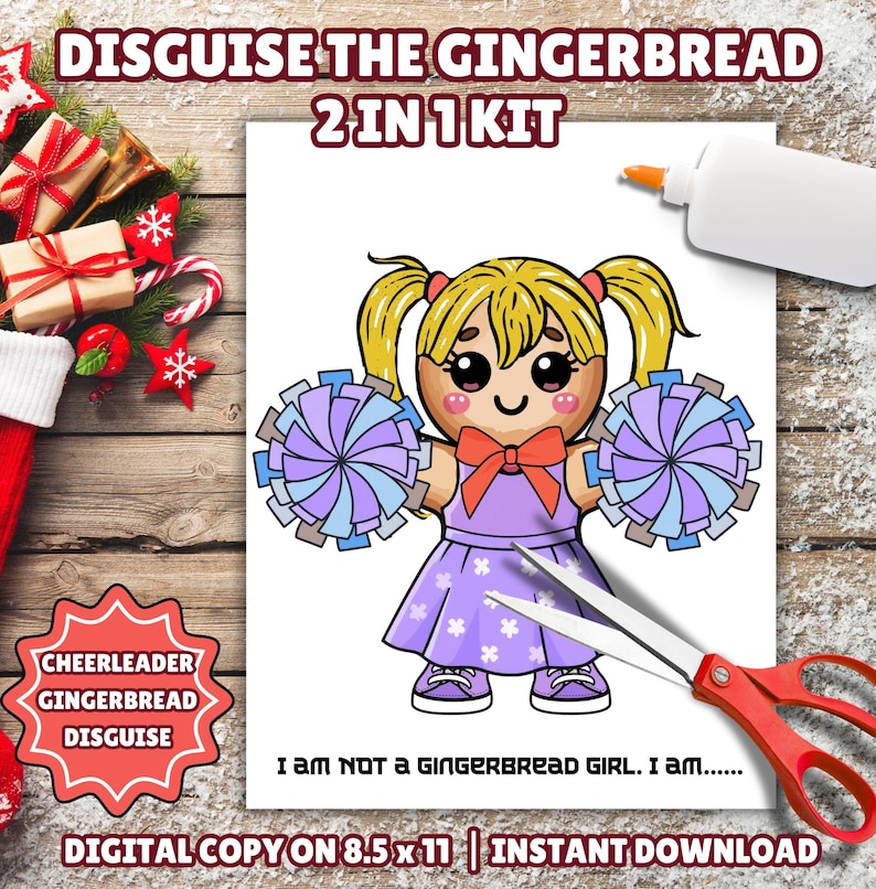 Disguise a Gingerbread Man as Cheerleader, Cute Girly Gingerbread ...