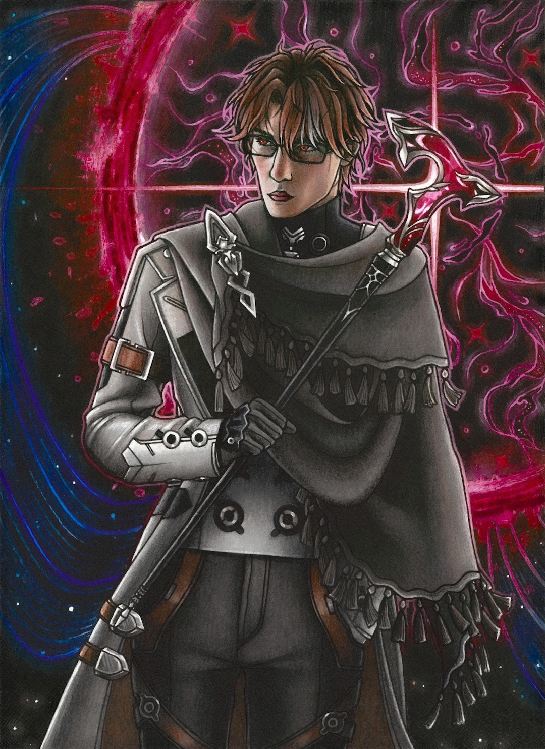 Welt Yang Honkai: Star Rail Fanart Art Postcard With Handpainted ...