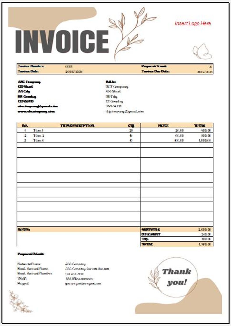 Editable and Printable Sales Invoice Excel Template With Sales Invoice ...
