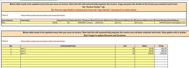 Editable and Printable Sales Invoice Excel Template With Sales Invoice ...